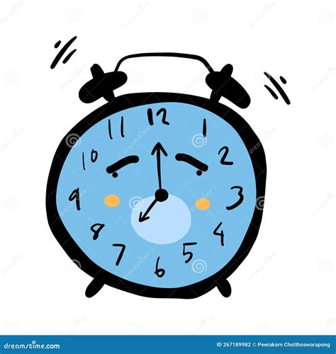 Alarm Clock 7 Am 7 00 A M Stock Illustration Illustration Of Doodle
