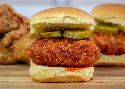 Nashville Hot Honey Chicken Sliders Martins Famous Potato Rolls And