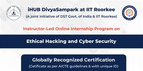 Summer Internship Program By Ihub At Iit Roorkee Landing Page