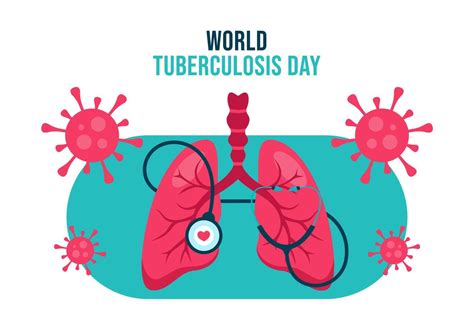 Flat Cartoon Background Template For World Tuberculosis Day Social