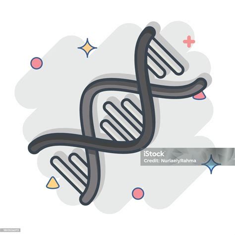 아이콘 Dna 세계 암 기호와 관련이 있습니다 만화 스타일 심플한 디자인 편집 가능 간단한 일러스트레이션 Dna에 대한 스톡