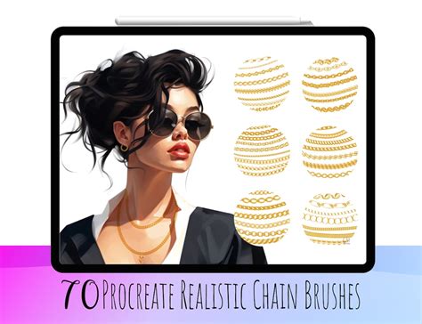 Realistic Procreate Chain Brushes Chain Brushset Procreate Jewerly Procreate Pearl