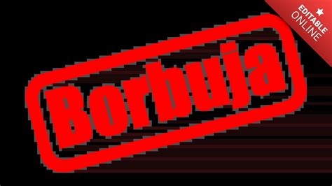 Borbuja Red Stamped Text Effect Generator