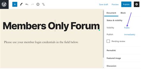 how to set up private pages and posts in wordpress