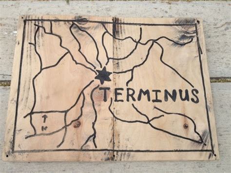 Items Similar To The Walking Dead Terminus Map Wood Twd Hand Made