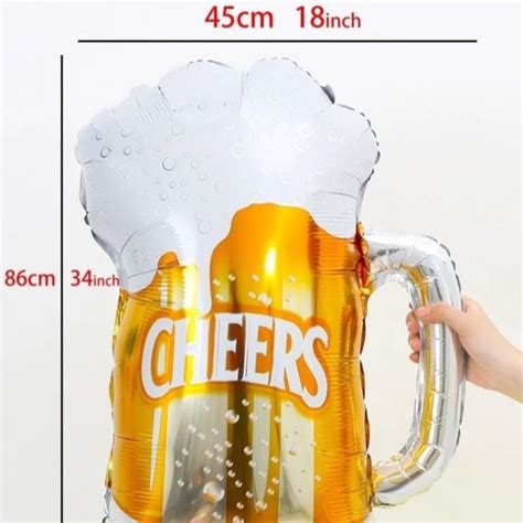 Party Supplies Cheers Beer 34 18 In Foil Balloon Party Beer Mug Foam