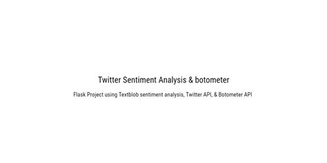Github E Wolftwitter Sentiment And Bot Analysis Flask Project Using