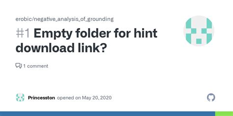 Empty Folder For Hint Download Link · Issue 1 · Erobicnegative