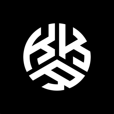 Diseño Del Logotipo De La Letra Kkr Sobre Fondo Negro Concepto De
