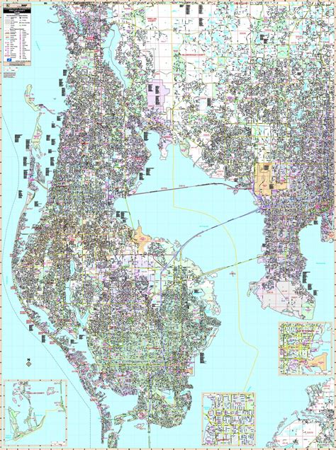 Pinellas County Fl Wall Map