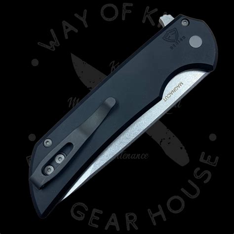 Pro Tech Knives Mordax Manual Flipper Magnacut 3625 Stonewash