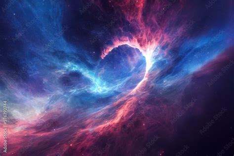 Nebula Space Wallpaper Beautiful 4k Landscape Generative Ai Stock