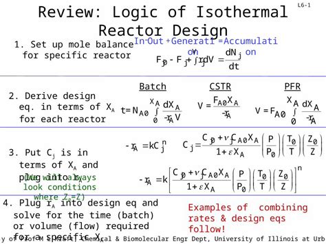 Pptx [ppt]the Logic Of Isothermal Reactor Design University Of … ~mlkraft
