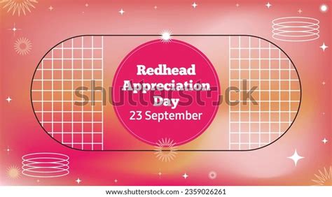 Redhead Appreciation Day Vector Banner Design Stock Illustration