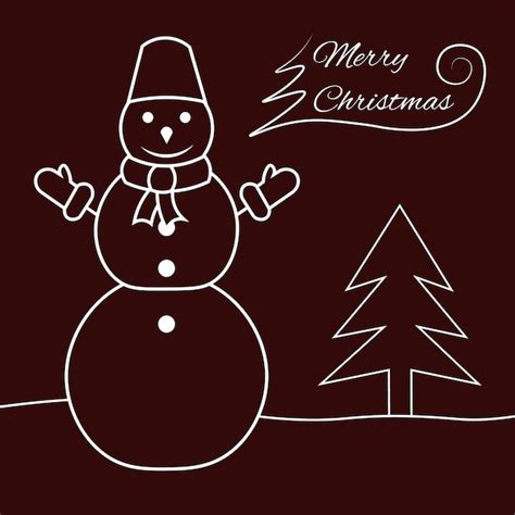 Tarjeta De Navidad Feliz Vector Premium