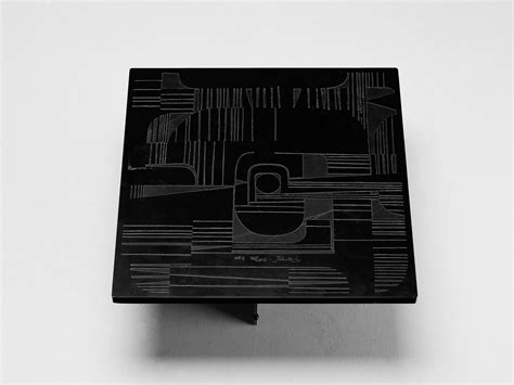Nerone Ceccarelli And Gianni Patuzzi Graphical Coffee Table In Noir Belge For Sale At 1stdibs