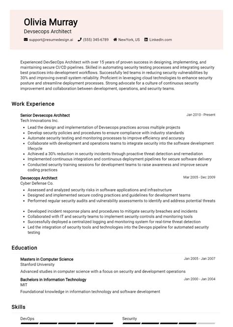 24 Cloud Architect Resume Examples And Templates For 2025 Resumedesign Ai