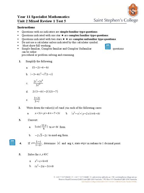 Spm Unit 1 And 2 Mixed Review 5 Pdf Trigonometric Functions