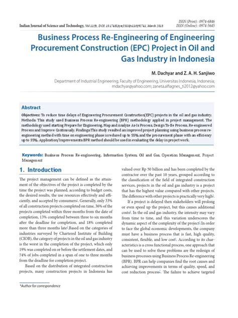 Business Process Re Engineering Of Engineering Pdf Business Process Project Management