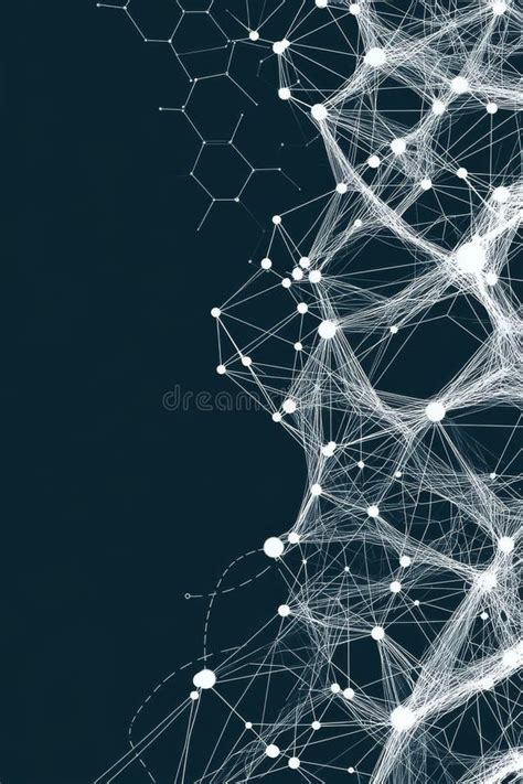 Abstract Network Of Connections Representing Data Flow And Communication In A Technological