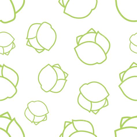 Pattern Circuit Cabbage Pattern Isolated Cute Vector Pattern Isolated