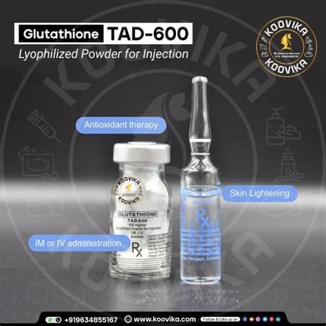 Tad Glutathione 600 Mg at Rs 7800/box | New Items in Mumbai | ID ...