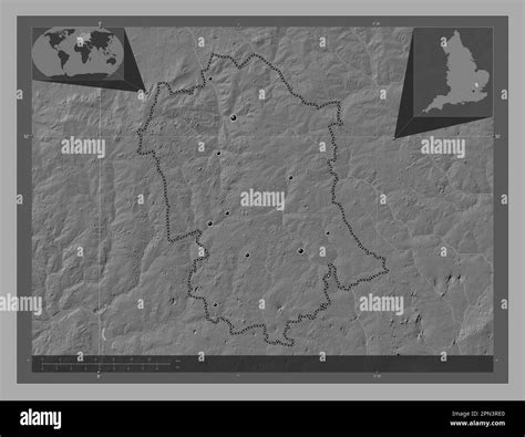 Uttlesford Non Metropolitan District Of England Great Britain Bilevel Elevation Map With