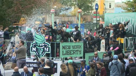 New York Liberty Parade Of Champions Underway