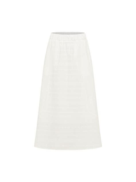 Embroidered Skirt Made Of Organic Cotton Lanius