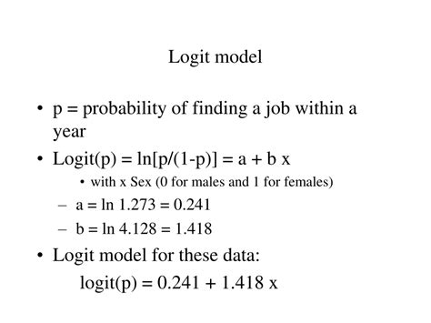 PPT Logit Model Logistic Regression And Log Linear Model A Comparison PowerPoint