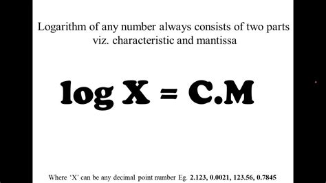 Logarithm How To Calculate Log Of A Number YouTube