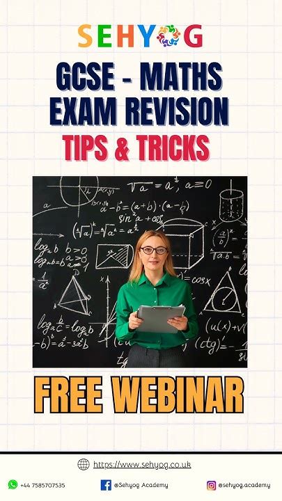 Gcse Maths Exam Revision Tips And Tricks Free Webinar Youtube