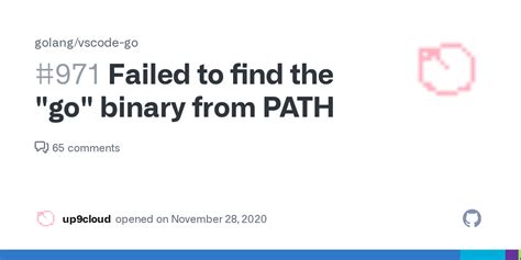Failed To Find The Go Binary From Path · Issue 971 · Golangvscode
