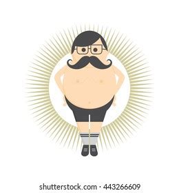 Naked Mustache Gentleman Cartoon Stock Vector Royalty Free Shutterstock
