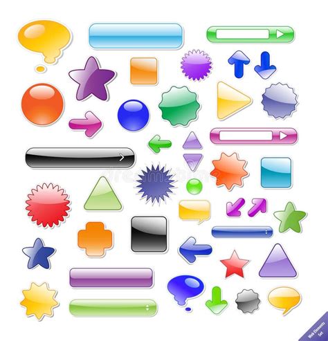 Tabs Web Vector Button Website Buttons Tab Navigation Blank Gradient Template Bar Menu Element