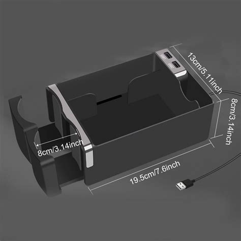 Badu Bg Универсална кутия за съхранение на подлакътник за кола с държач за чаша Органайзер за