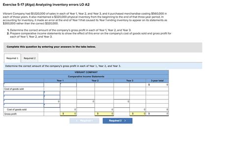 Solved Exercise 5 17 Algo Analyzing Inventory Errors Lo A2