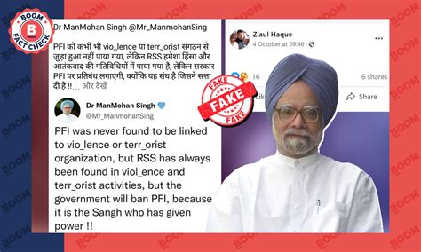Tweet From Fan Account Of Former Pm Manmohan Singh Goes Viral