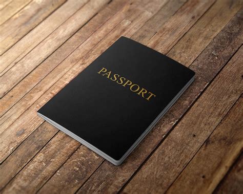 Premium Psd A Passport Book That Says Passport On It Mockup Psd