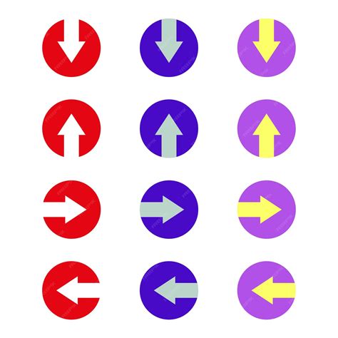 Premium Vector Up Arrow Down Arrow Horizontal Colorful Arrow Icon