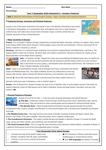 Map Skills Sow And Homework Bundle Teaching Resources