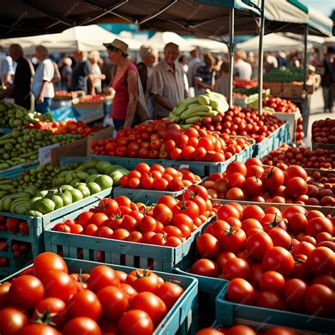 Premium Photo A Farmers Red Fresh Tomatoes Market Red Tomatoes Background