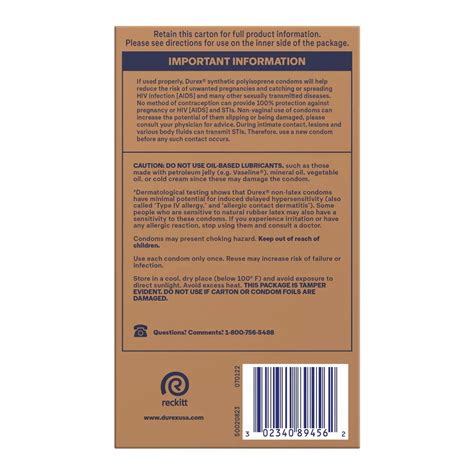 Durex Realfeel Non Latex Lubricated Condoms Regular Fit 10 Ea