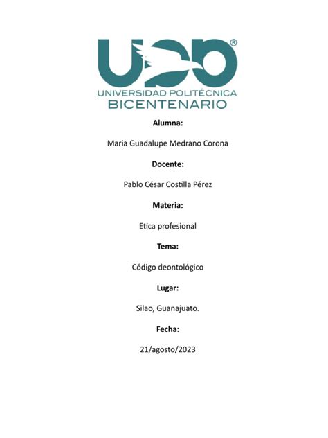 Código Deontológico Pdf