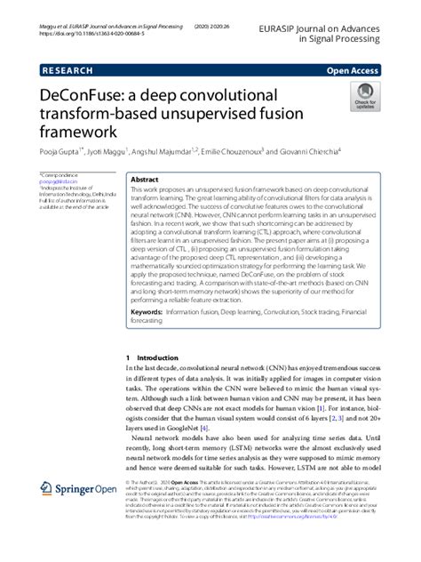 Pdf Deconfuse A Deep Convolutional Transform Based Unsupervised Fusion Framework