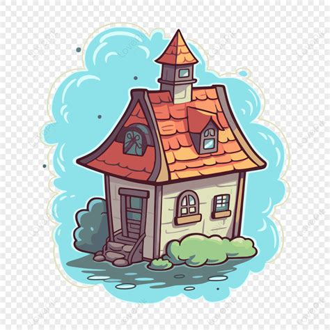 지붕 클립 아트와 만화 집 벡터상표 Png 일러스트 무료 다운로드 Lovepik