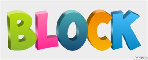 block multi color for the new year text effect generator