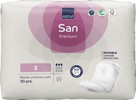 Abena San 2 Premium Incontinence Pads 350ml Absorbency 30pk Fast