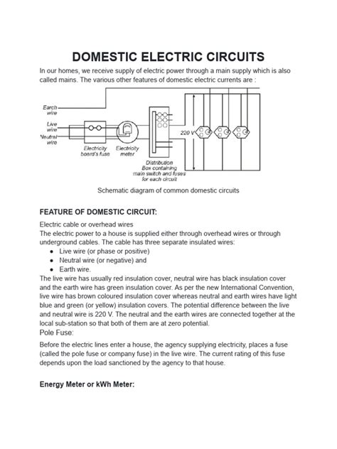 Domestic Electric Circuit Pdf Fuse Electrical Materials Science