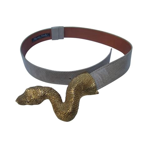 Christopher Ross Exotic Massive Serpent Belt Buckle C 1980 For Sale At 1stdibs